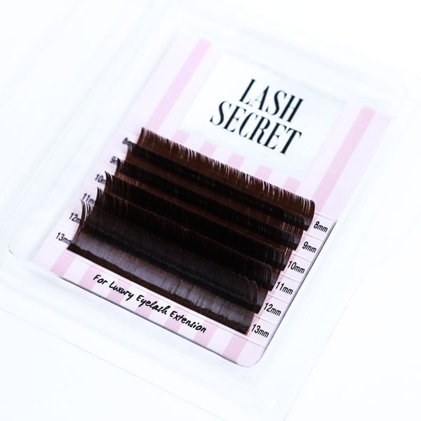 Ресницы LASH SECRET, темно-коричневые, mix, 6 линий